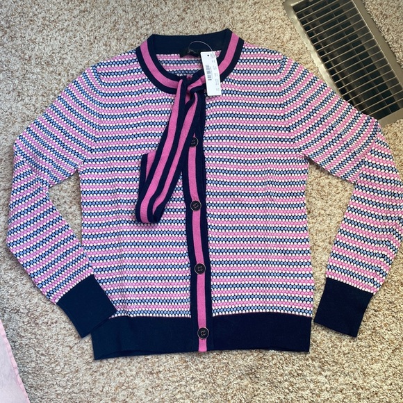 J. Crew | Sweaters | Jcrew Pinkblue Cardigan | Poshmark